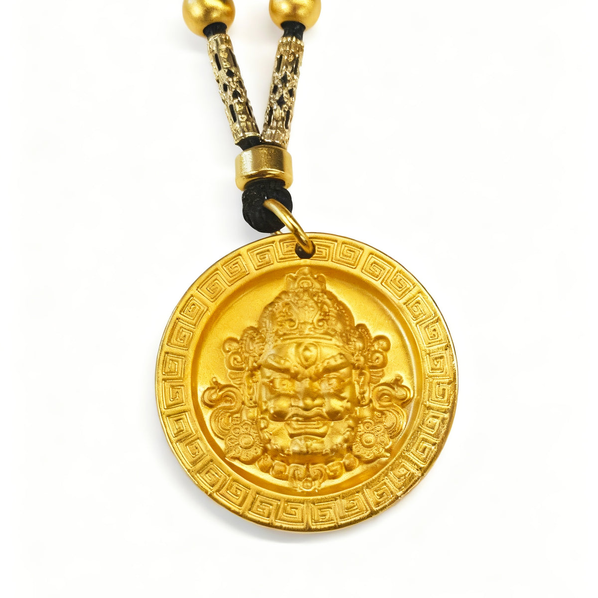 SkyPalace Golden Three-Eyed Buddha Pendant - Large Head Evil Protection ...