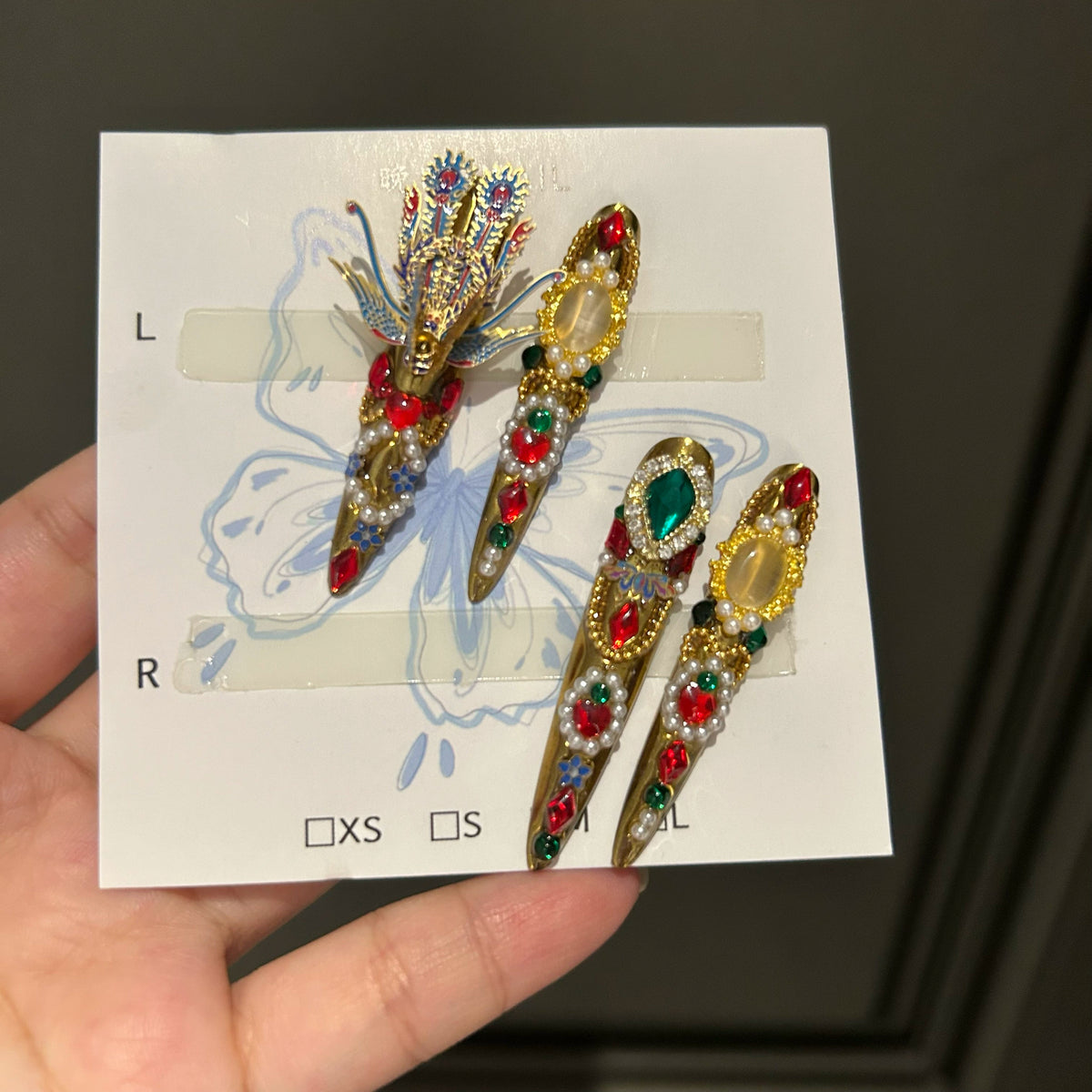 Chinese Empress Nail Guards - Handmade Vintage Palace Style Finger ...